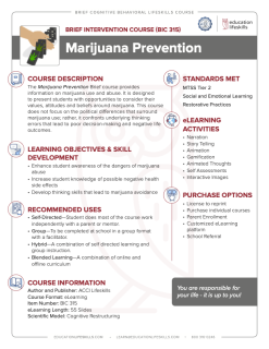 Brief Marijuana Prevention | Education Lifeskills